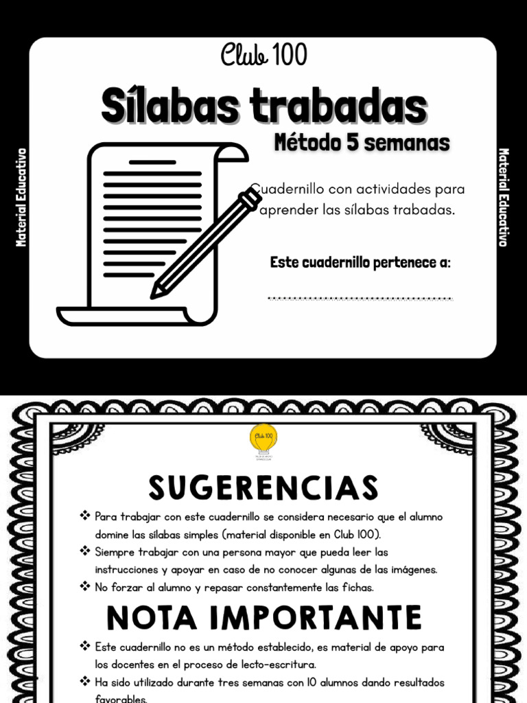 Método Sílabas Trabadas 2021 | PDF | Fonética | Aprendizaje
