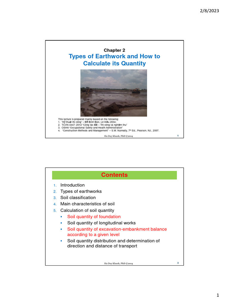 Chapter 2. Types of Earth Work and Calculation of Its Quantity - 07.02. ...