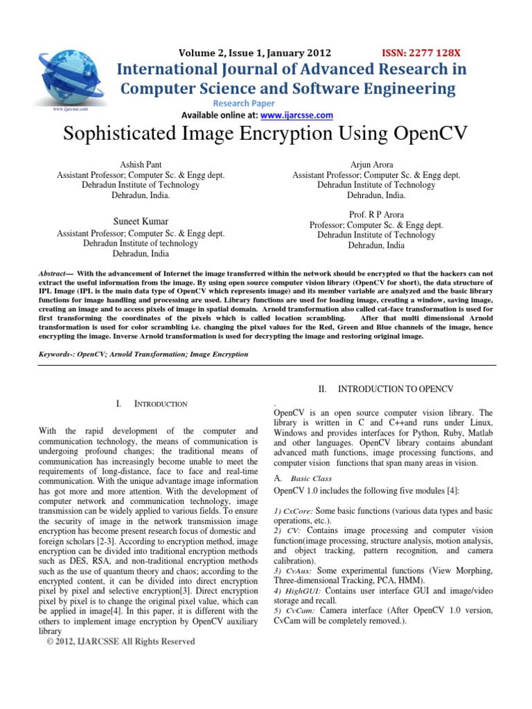 V2I1014 | PDF | Computer Vision | Matrix (Mathematics)