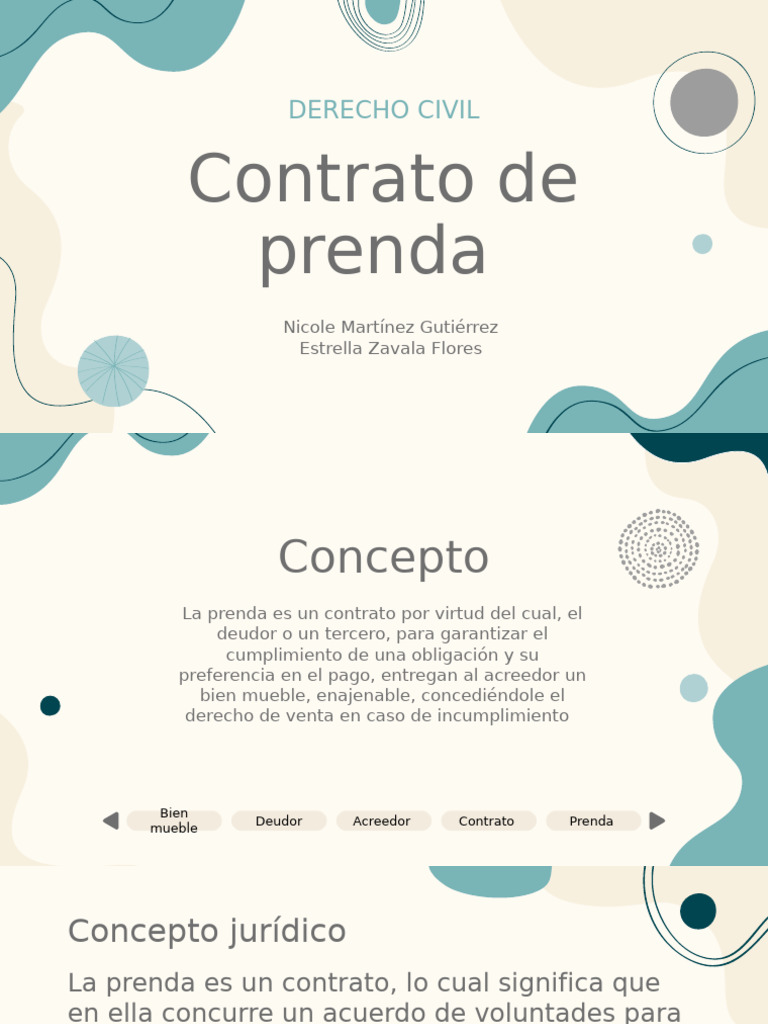 Contrato de Prenda: Conceptos y Claves | PDF | Pagos | Derecho privado