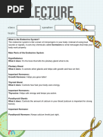Endocrine System Worksheet | PDF | Endocrine System | Hormone