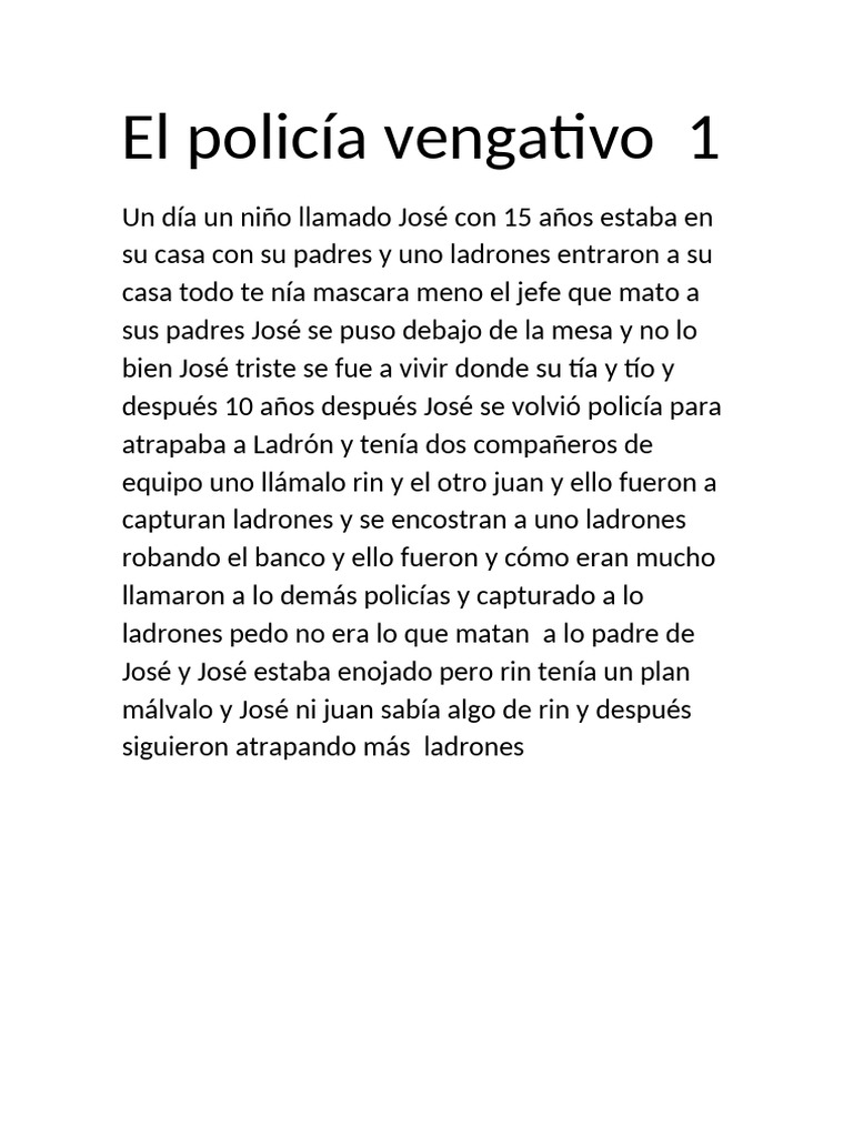 El Policía Vengativo 1 | PDF
