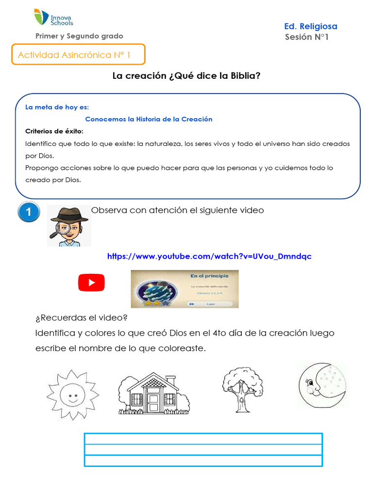 Sesi-N 1 La Creaci-N Que Dice La Biblia | PDF