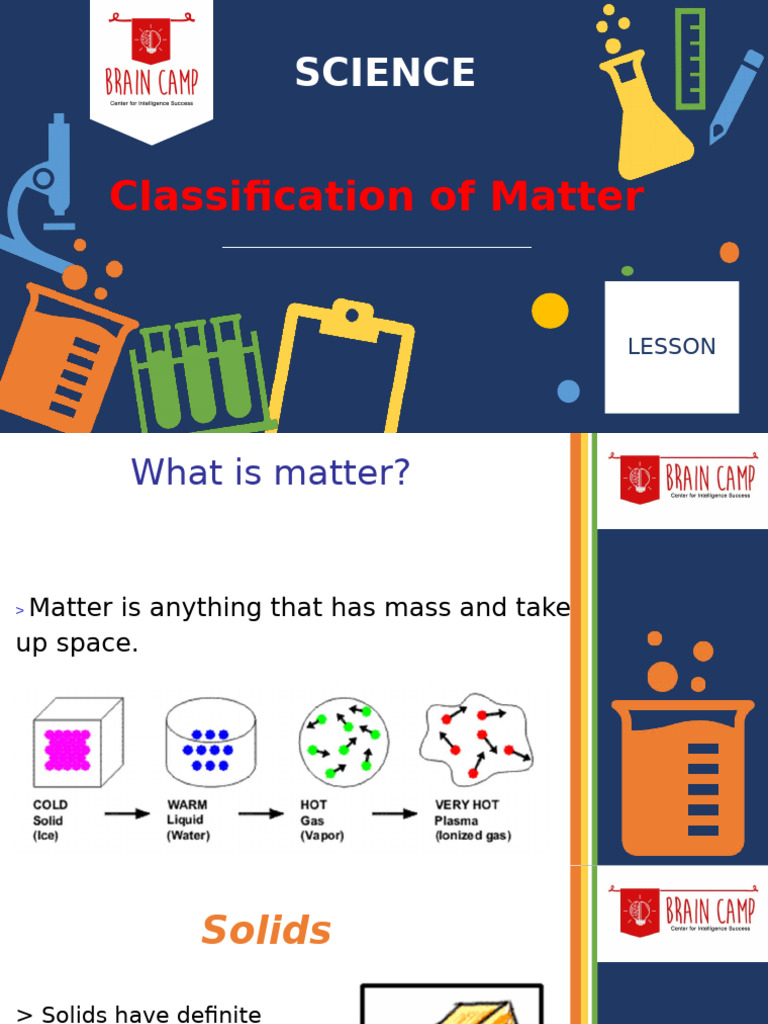Day 2 Classification of Matter | PDF | Mixture | Chemical Substances