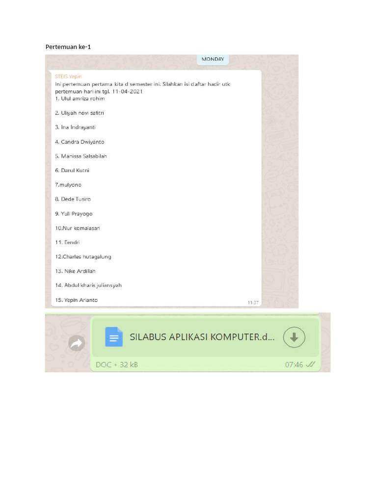 Absen Kuliah Komputer | PDF
