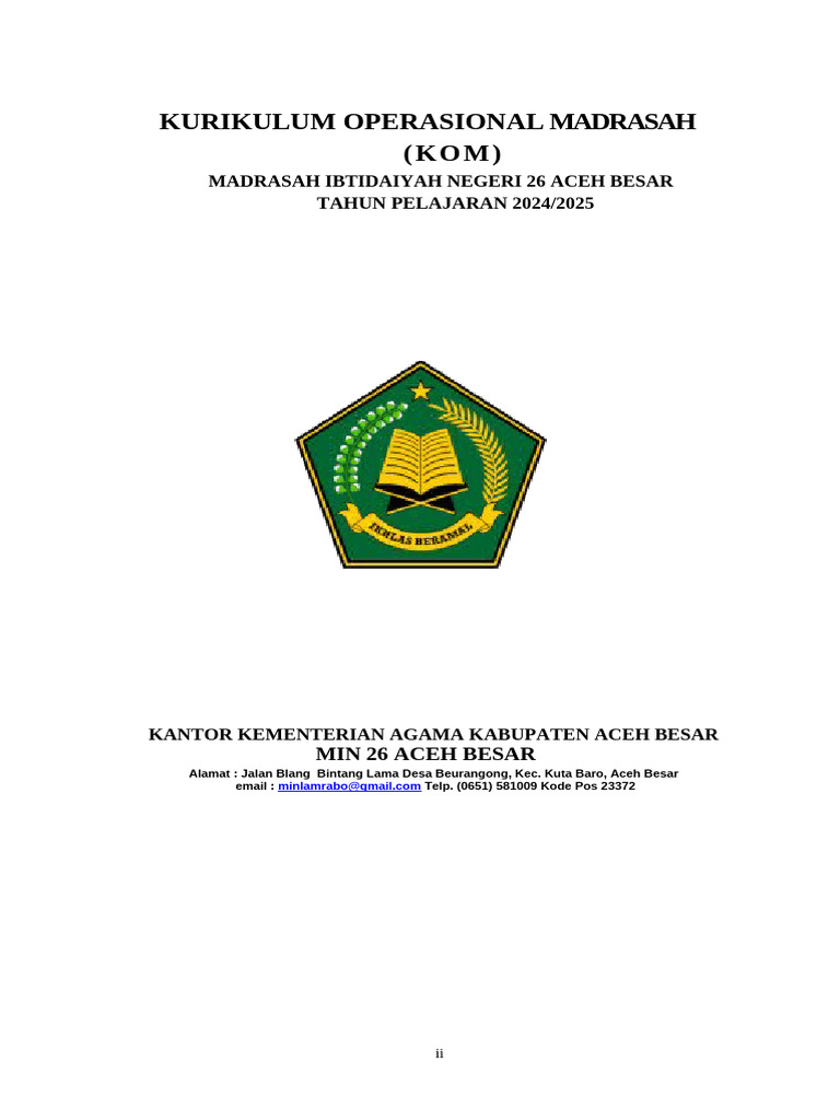 FORMAT KOM MI Sesuai KMA 450 Tahun 2024 | PDF