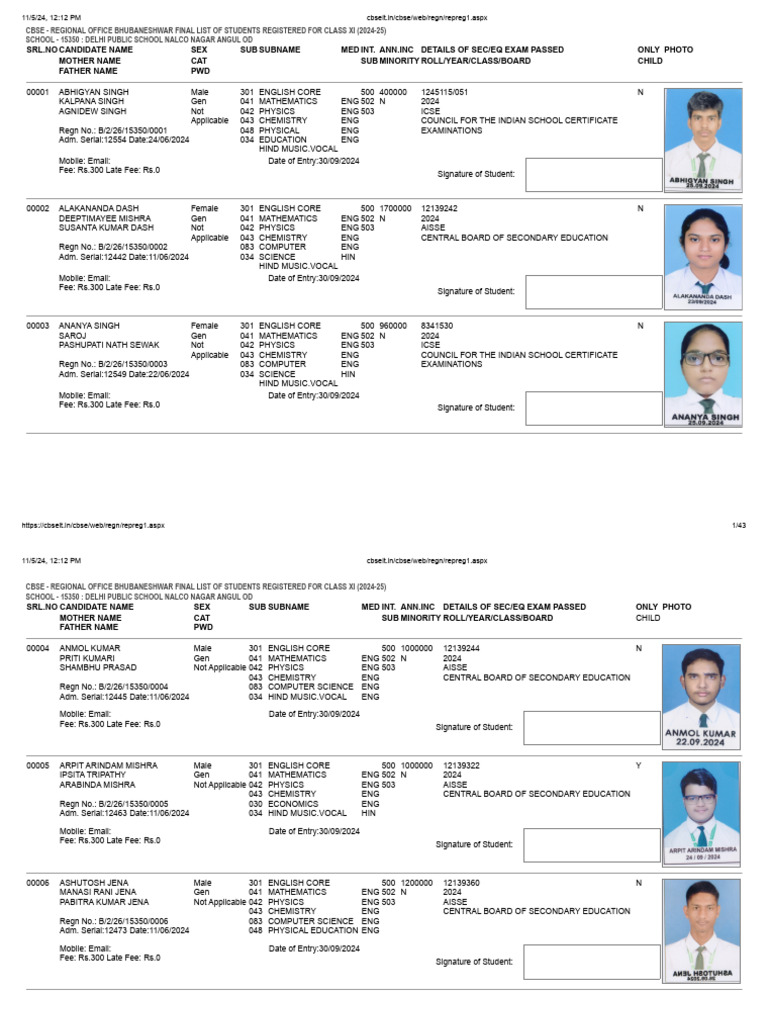 Class Xi | PDF | Qualifications | Educational Stages