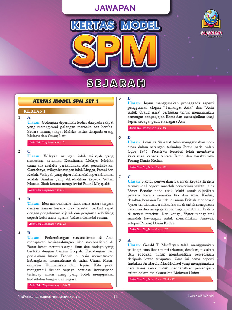 SEJ Jawapan | PDF
