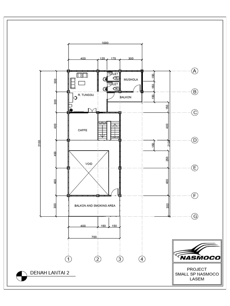 Denah Lantai 2 Small SP Nasmoco Lasem | PDF