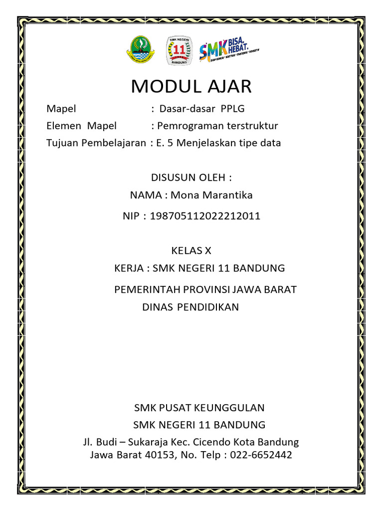 Modul Ajar Pertemuan Ke-1 | PDF