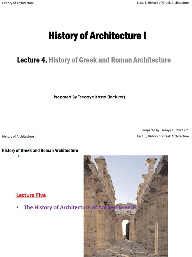 Overview of Greek Architecture | PDF | Ancient Greece | Greco Roman World