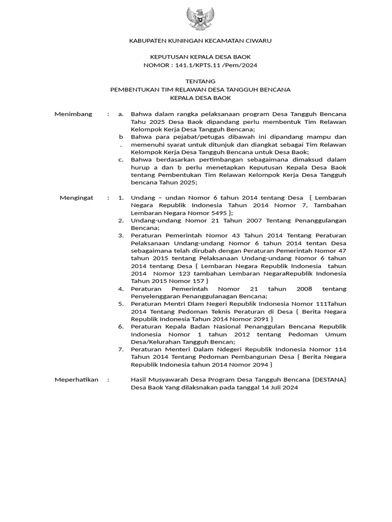 RBP Desa Baok 2024 | PDF