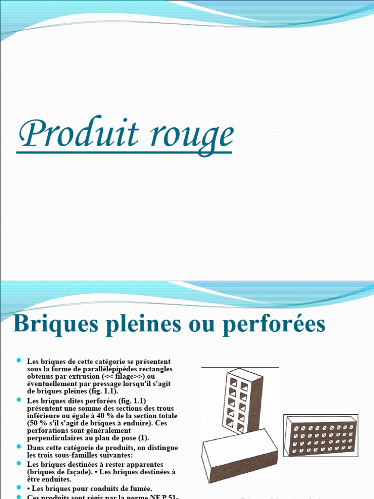 Types et dimensions des briques | PDF | Mortier (matériau) | Génie du ...