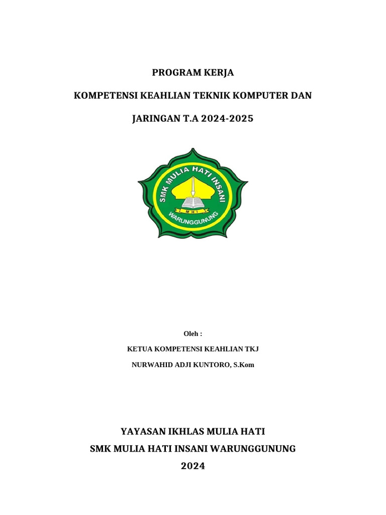Program Kerja TKJ 2024-2025 | PDF