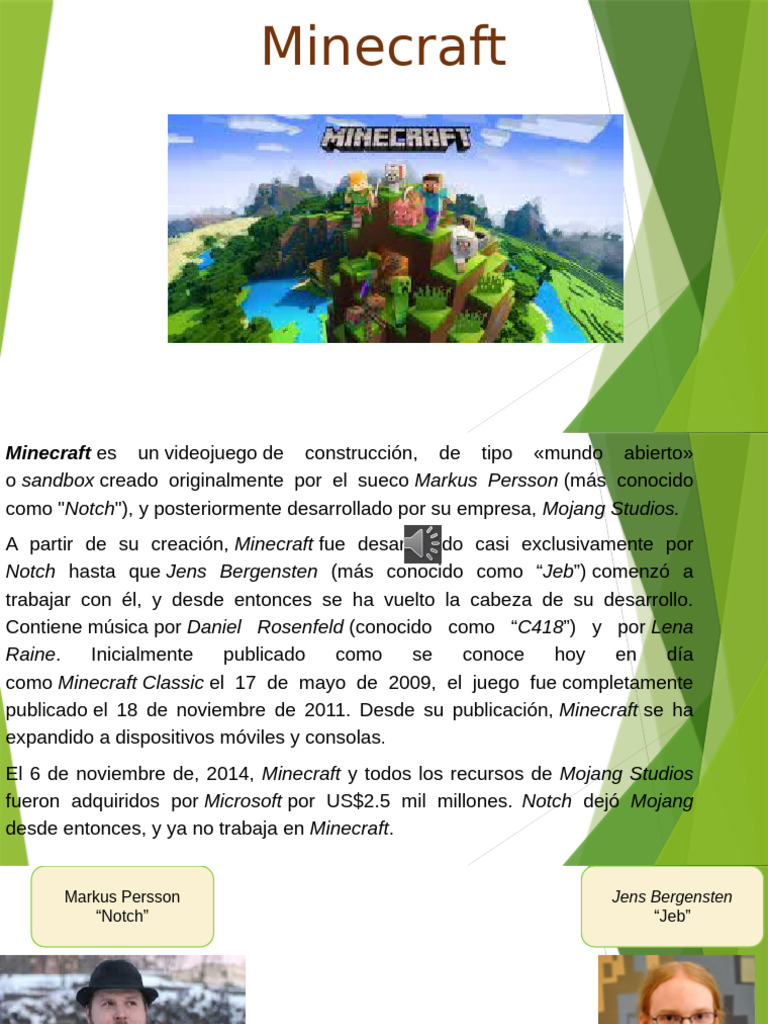 Presentación Minecraft-1 | PDF | Minecraft | Diseño de videojuegos