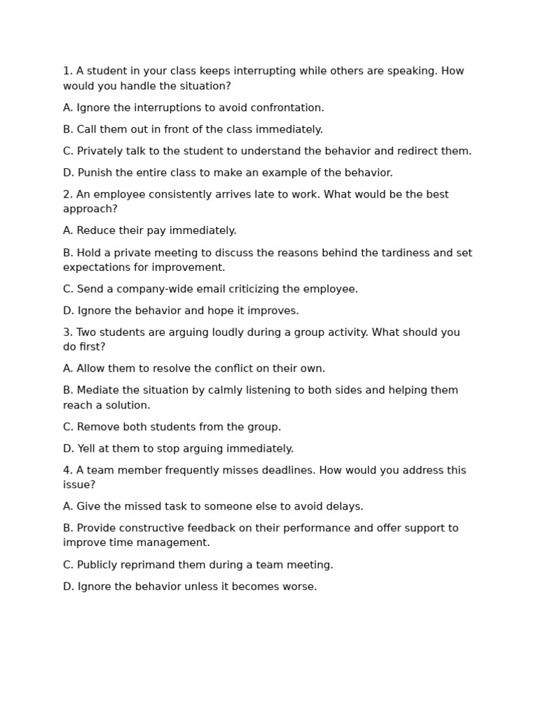 Classroom Behavior Management Strategies | PDF