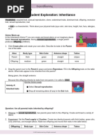 Alien Traits and Inheritance Exploration | PDF | Reproduction | Parent