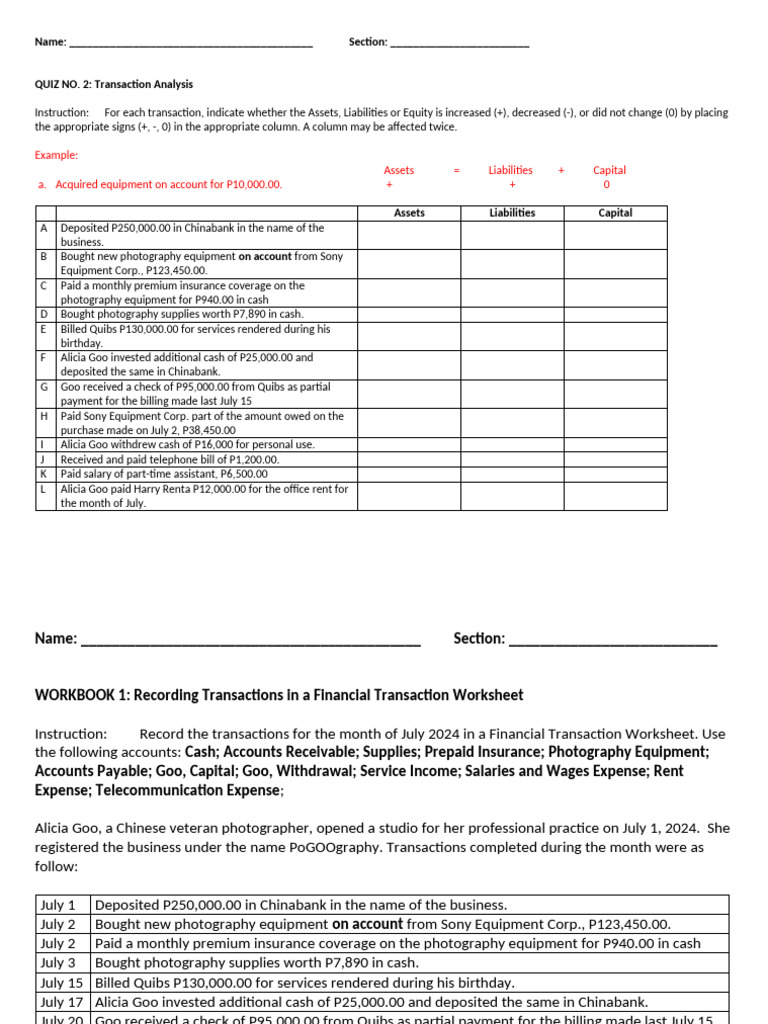 Substitute Activity 99 122024 | PDF | Expense | Cash