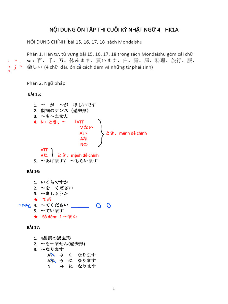 CẤU TRÚC ĐỀ THI NN4 | PDF