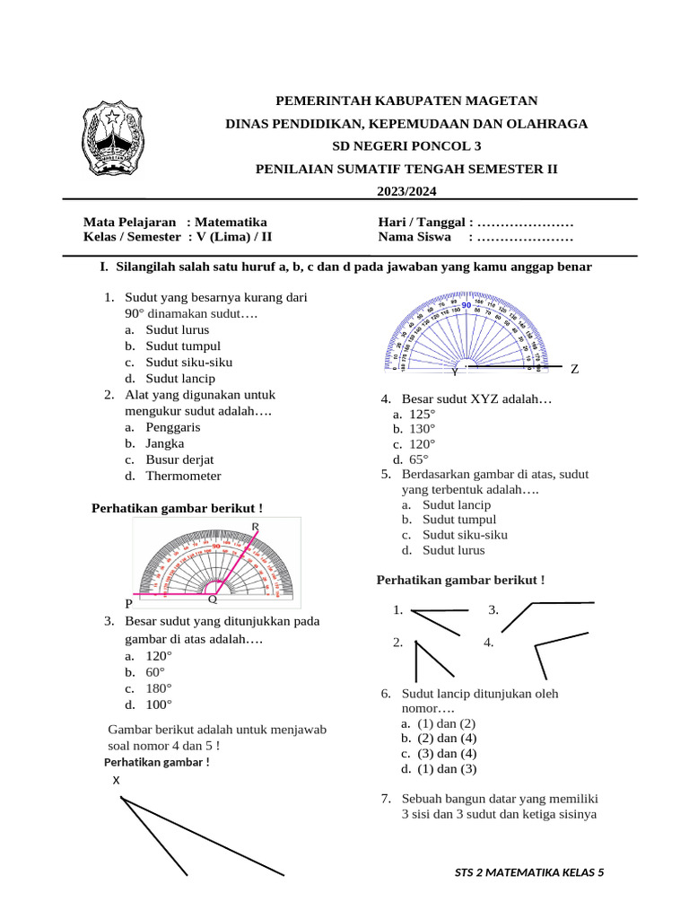 Soal MTK STS 2 | PDF