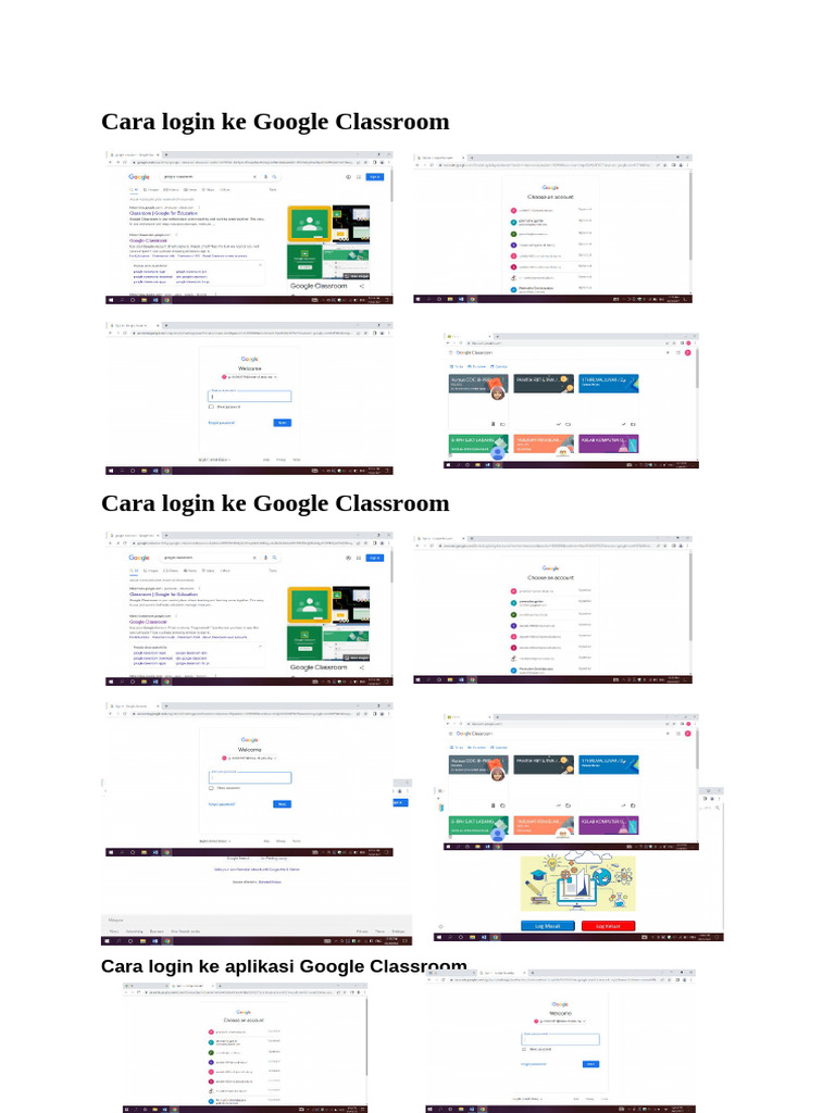 Cara Menggunakan Google Classroom | PDF