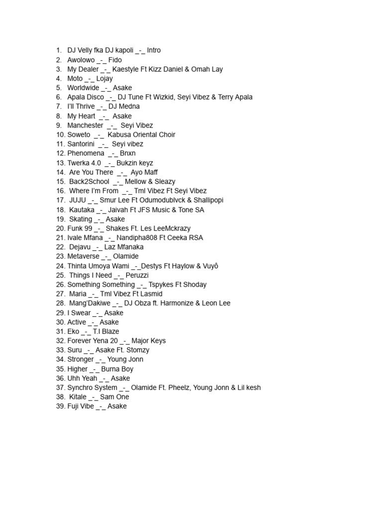 Party in Jungle Tracklist..! | PDF