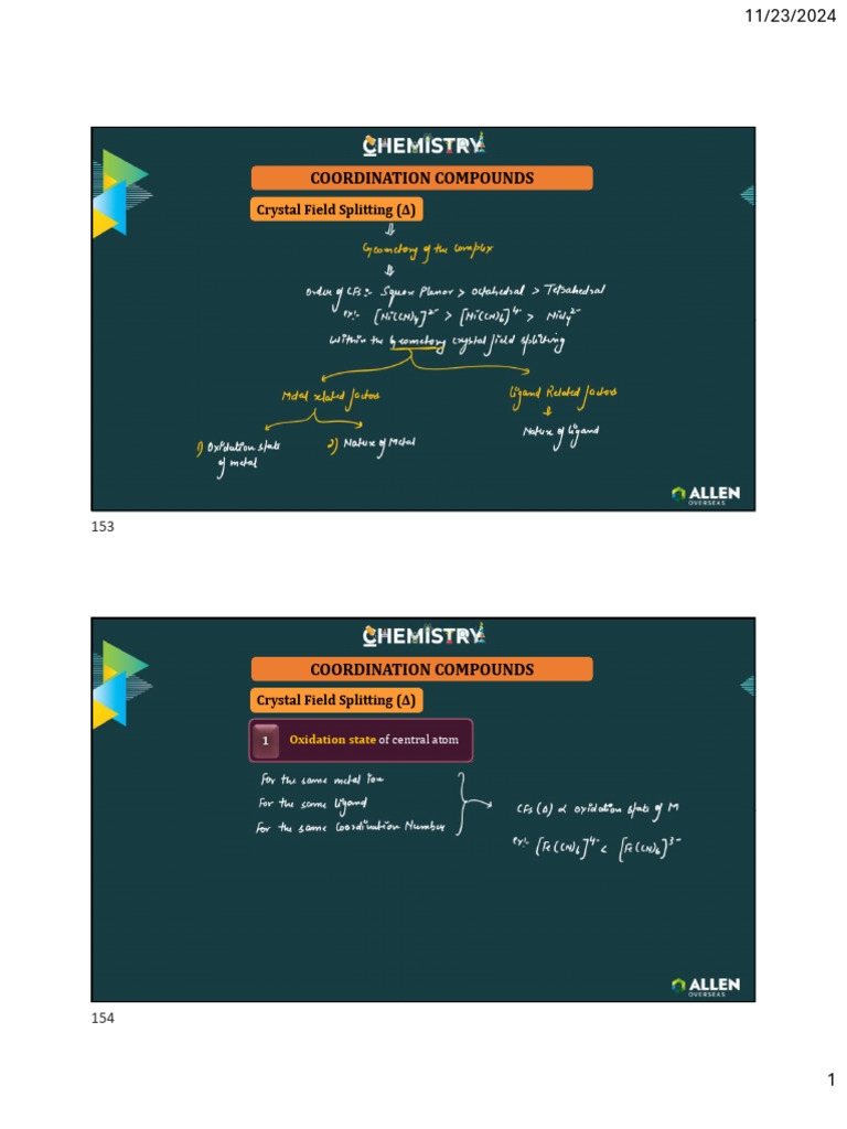 JEE (2) | PDF | Coordination Complex | Ligand