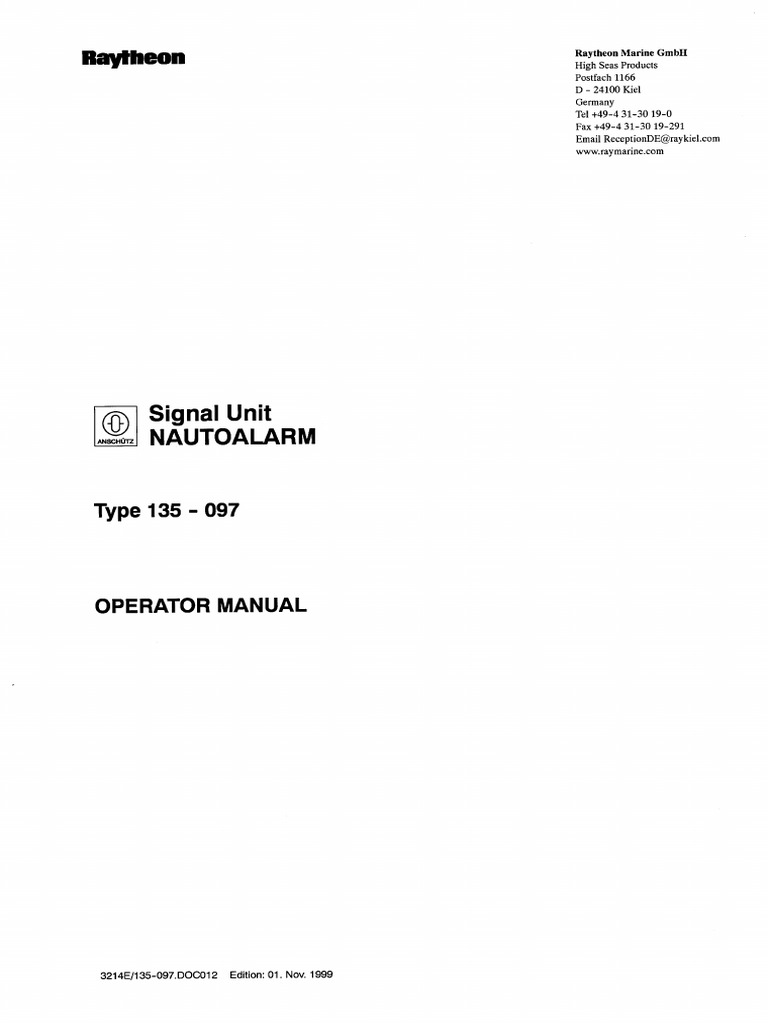 3214 - E - 012 - Signal Unit NAUTOALARM 135-097 | PDF