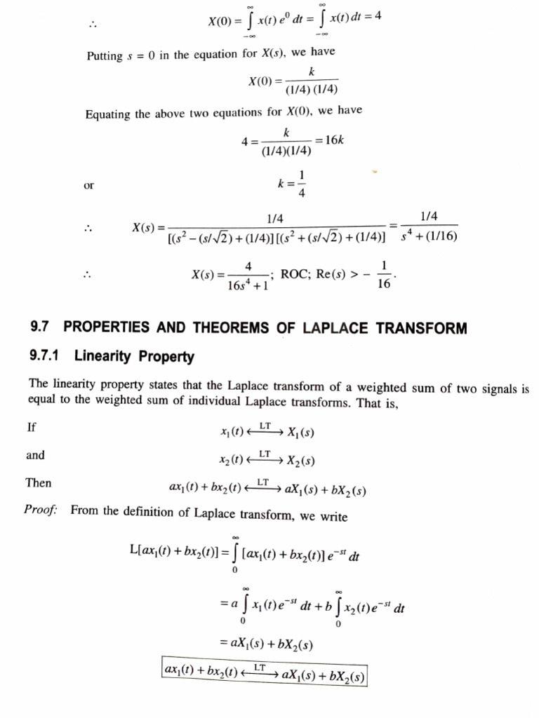 Laplace Transfrom Properties | PDF | Laplace Transform | Harmonic Analysis