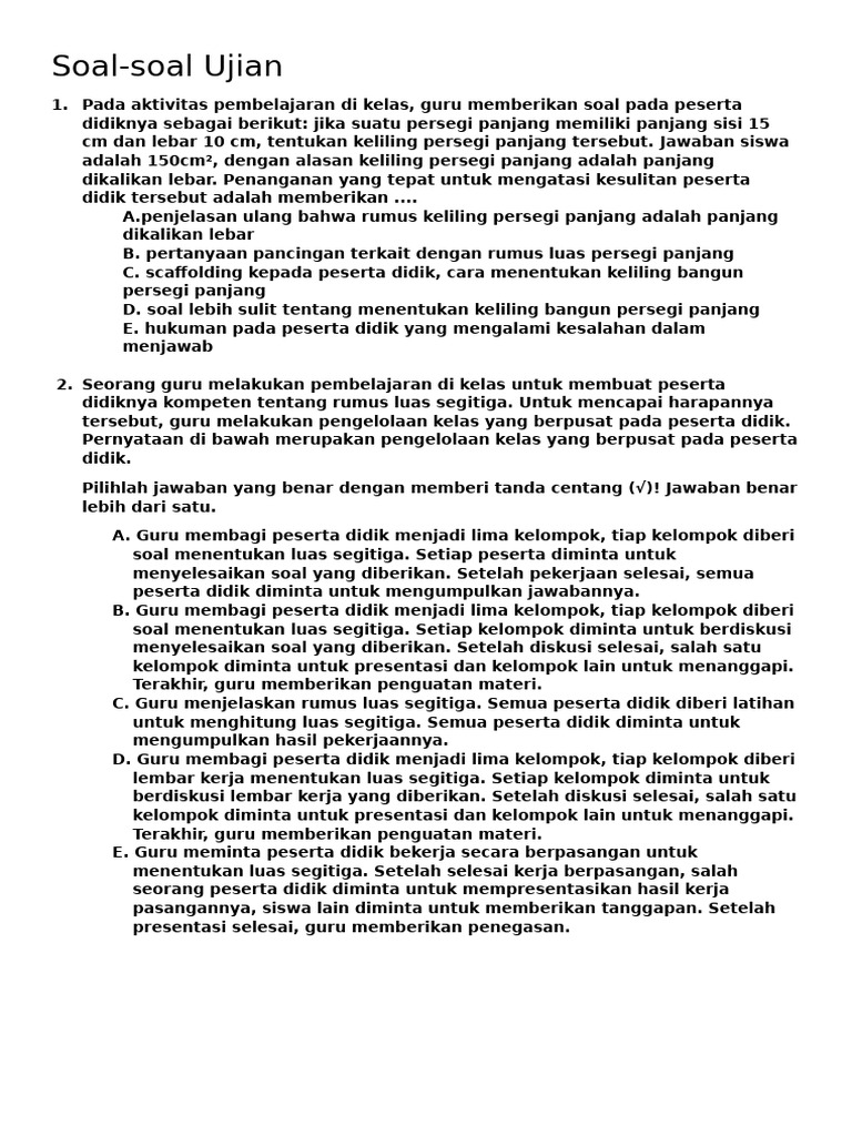 Soal Simulasi PPG | PDF