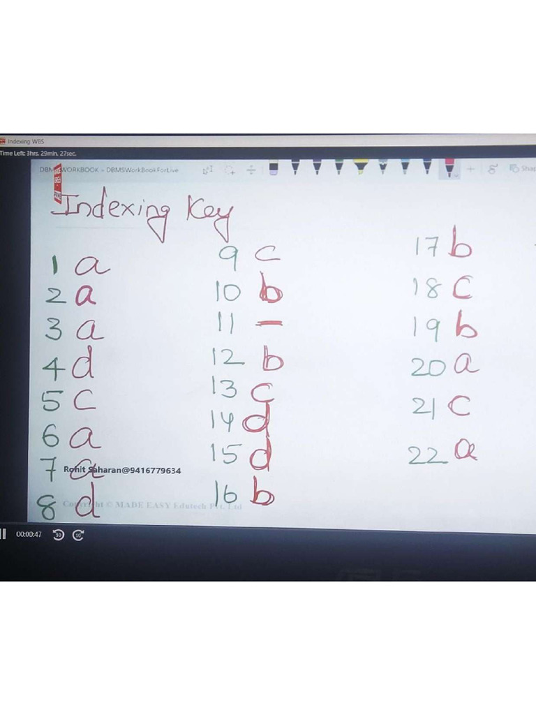 File Structure and Indexing Answer Key - 2023 | PDF
