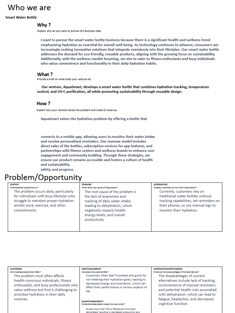 2 Problem Statement Canvas Example | PDF | Dehydration | Water