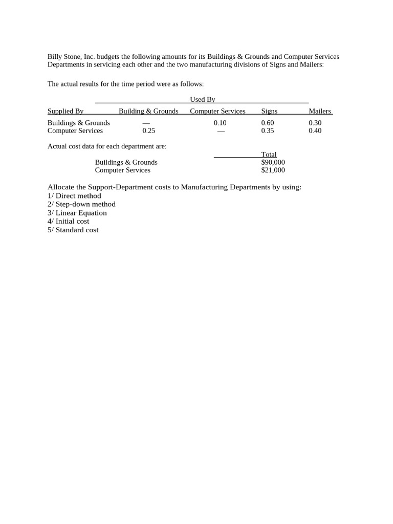Exercise Chapter 6 | PDF