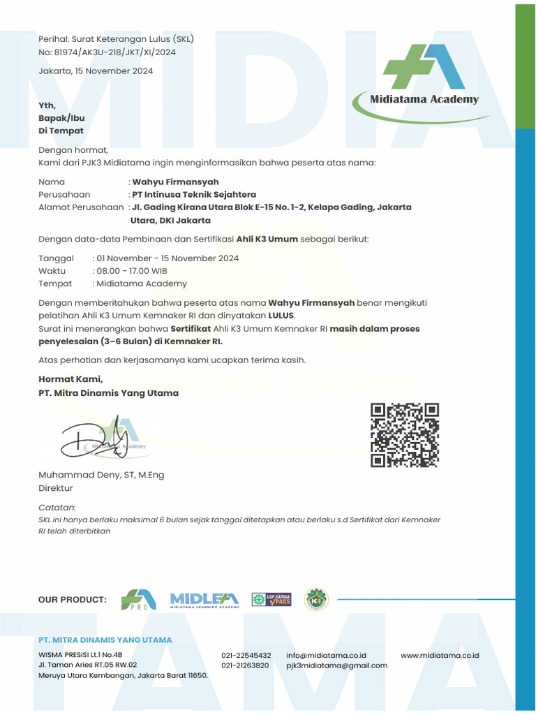 Sertifikat SKL | PDF