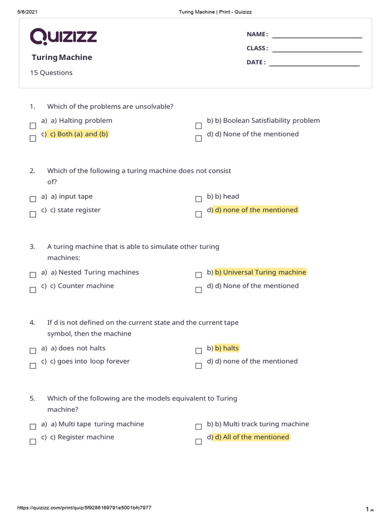 Practice Set Pdf Computing Theoretical Computer Science