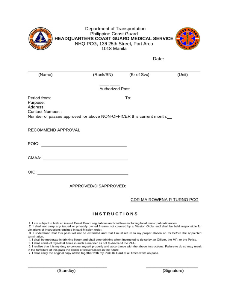 Passes Form Strickers | PDF