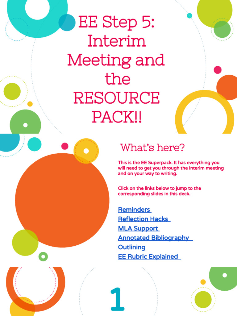 EE RESOURCE PACK For Interim Meeting | PDF | Virtual Reality | Essays
