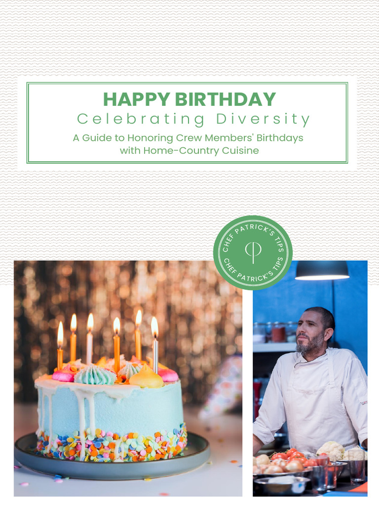 Celebrating Birthdays Full | PDF | Recipe | Chef