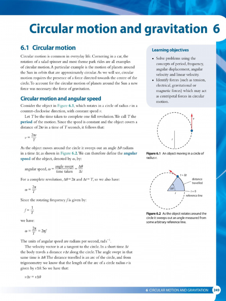 LC4600 Cambridge, Physics, Circular Motion and Gravitation | PDF