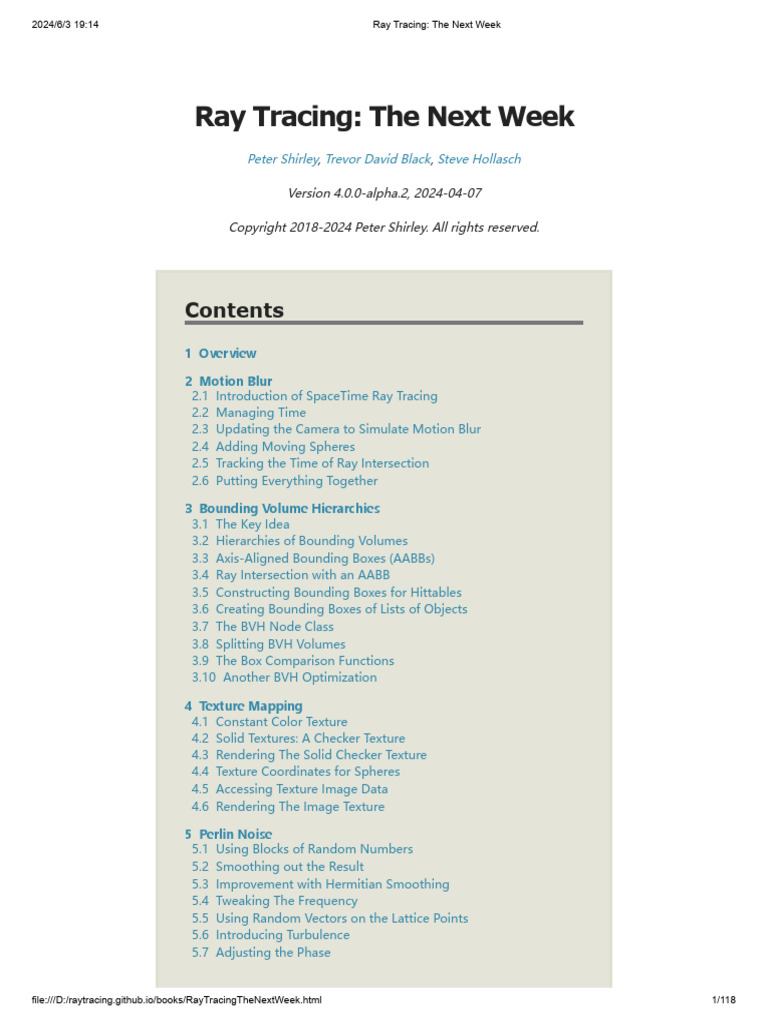 02.ray Tracing - The Next Week | PDF | Texture Mapping | Rendering (Computer Graphics)