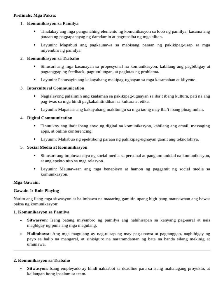 Talakayan at Mga Gawain | PDF