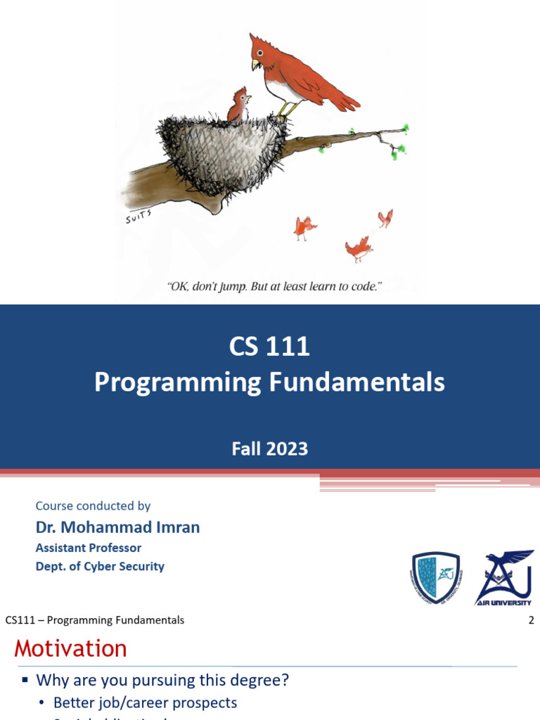 PF - Wk 1 - Introduction | PDF | Computer Programming | Software PF - Wk 1 - Introduction | PDF | Computer Programming | Software