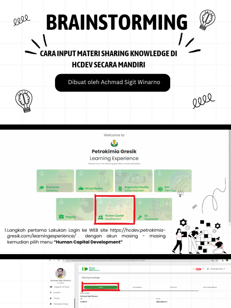 Brainstroming Cara Input Materi SHaring Knowledge Di HCDEV Secara ... Brainstroming Cara Input Materi SHaring Knowledge Di HCDEV Secara ...