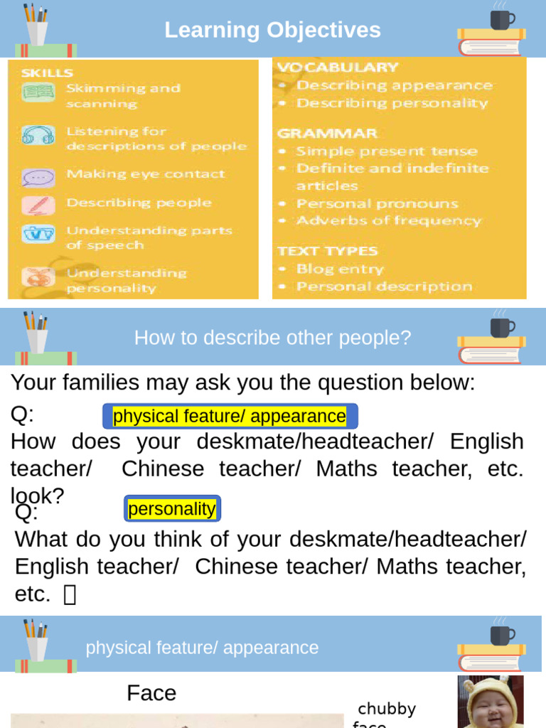 Describing People: Vocabulary & Skills | PDF | Verb | Grammar