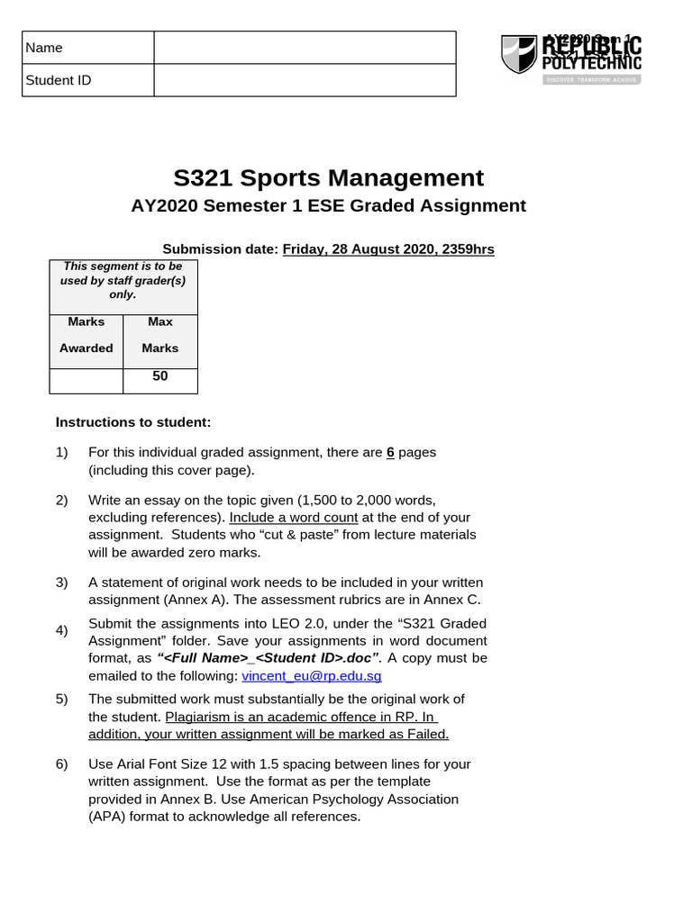 S321 - ESE Graded Assignment | PDF | Nike | Brand