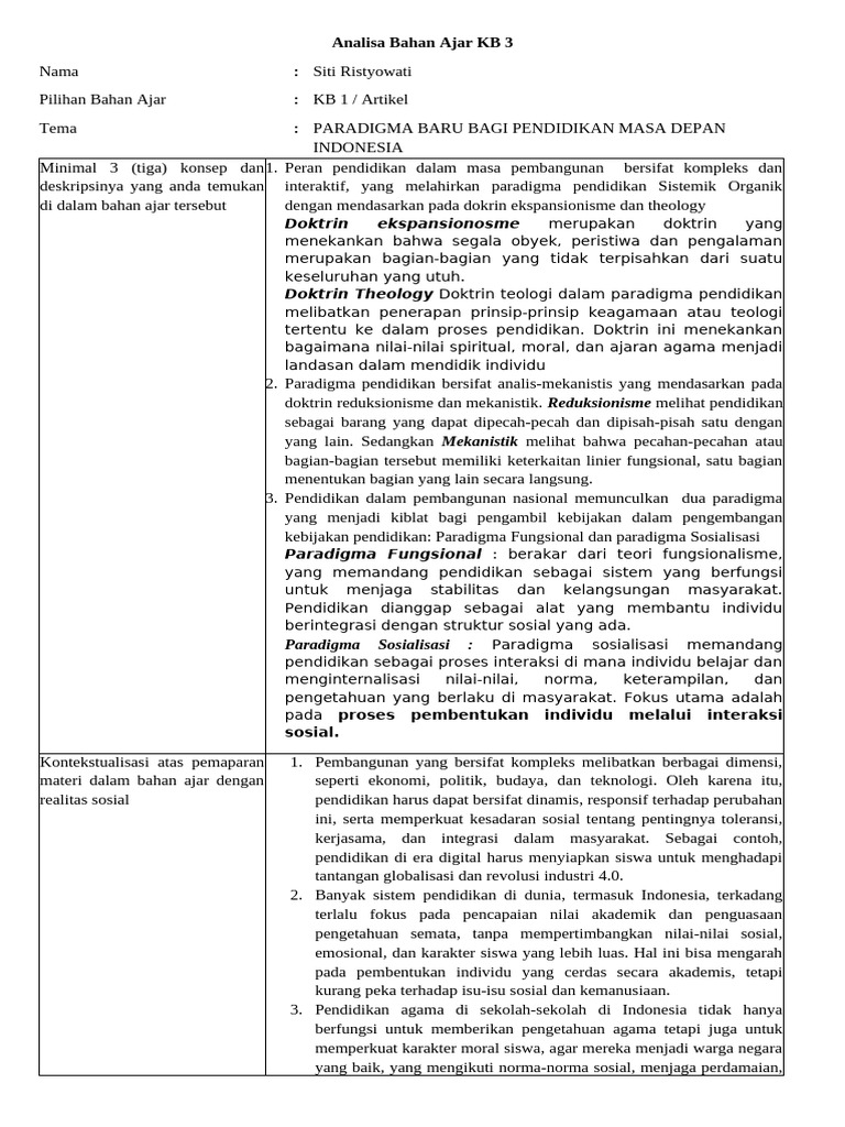 Analisis Bahan Ajar Modul 11 | PDF