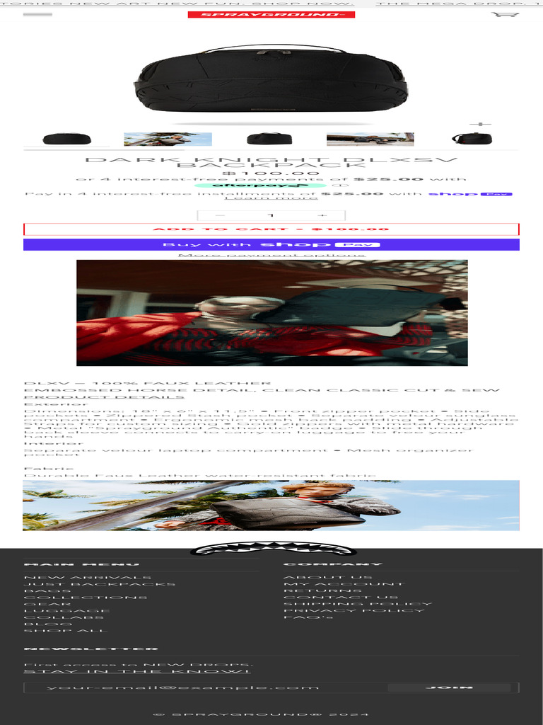 Dark Knight DLXSV Backpack - Sprayground® | PDF