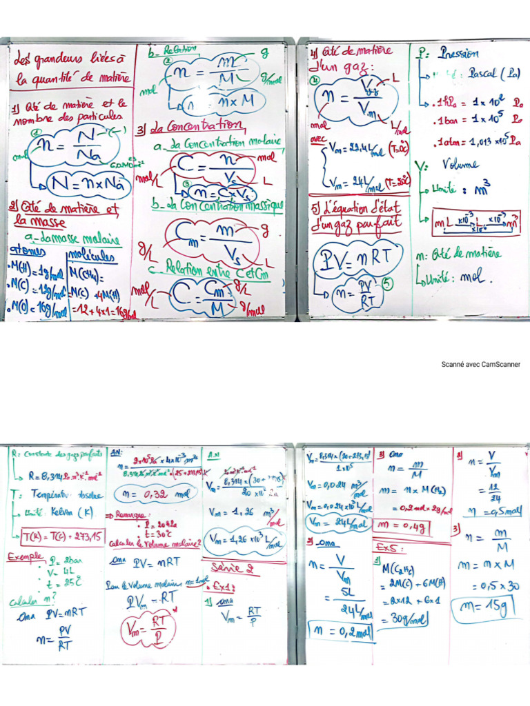 Qte de Matiere 1 Bac Seance 3 | PDF