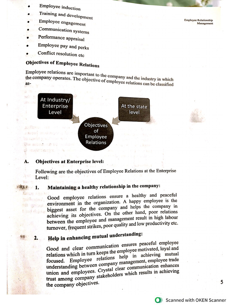 Objective of Employee Relation | PDF