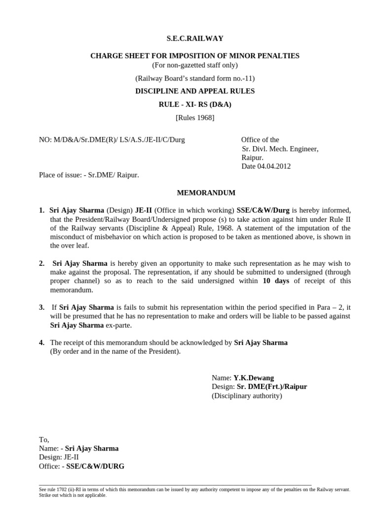 SF 1 | PDF | Common Law | Rail Transport